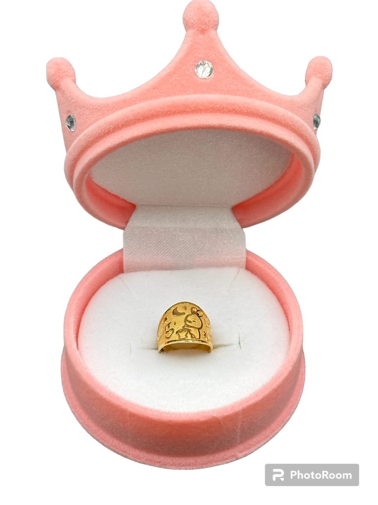 No.B070 반돈 순금 반지 2023 아기 토끼띠 해 24k 2023 Baby Ring, Year of the BUNNY ...